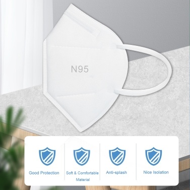 10 PCS N95 Mask 95% Filtration Disposable Face Mask Soft & Breathable ...